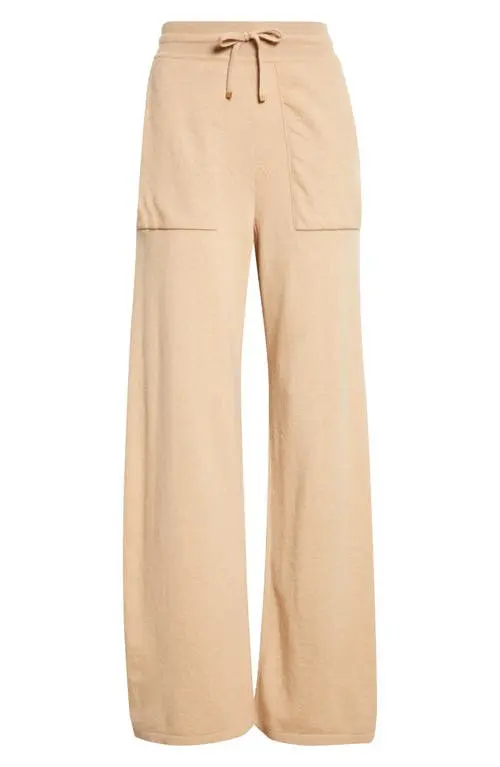 Eleventy Cashmere Wide-leg Sweater Pants - 04 Camel