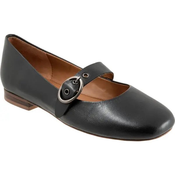 Softwalk Kassala Mary Jane Flat - Black