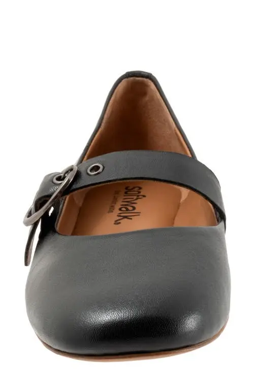 Softwalk Kassala Mary Jane Flat - Black