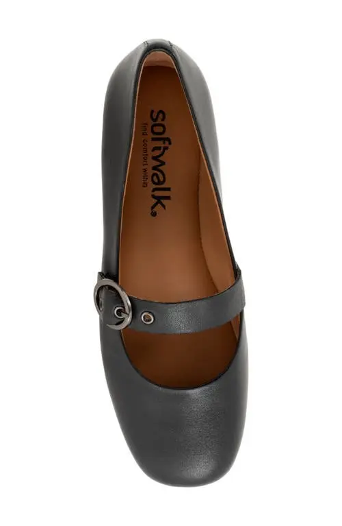 Softwalk Kassala Mary Jane Flat - Black