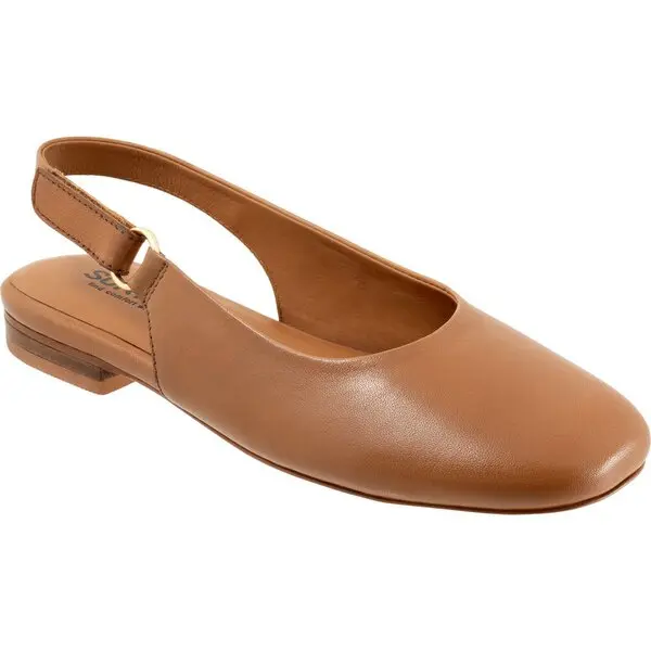Softwalk Katy Slingback Flat - Tan