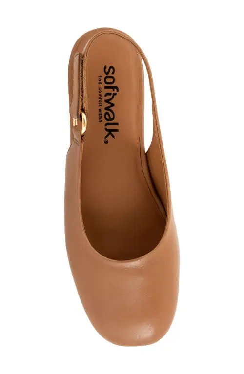 Softwalk Katy Slingback Flat - Tan