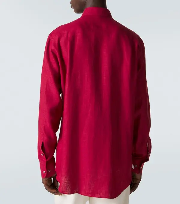 Loro Piana André Linen Shirt - Red