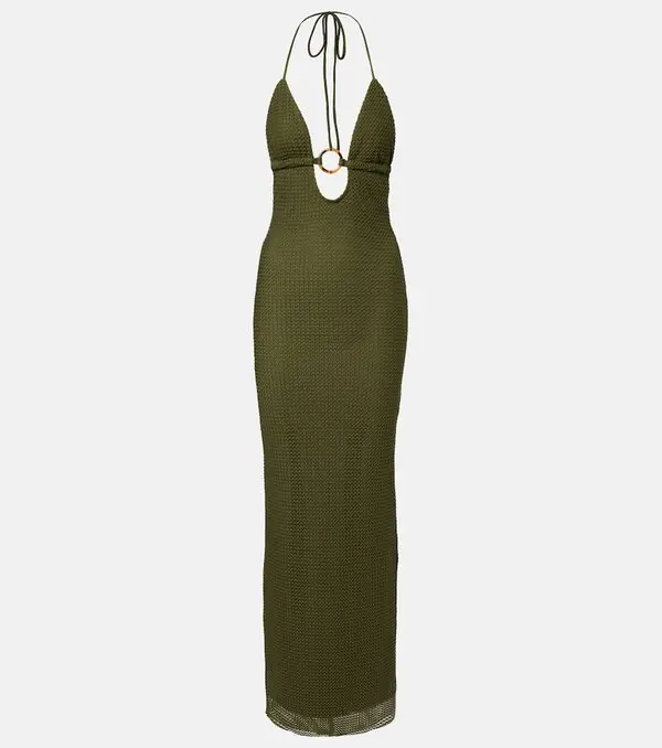 MONTCE Emma Crochet Maxi Dress - Green