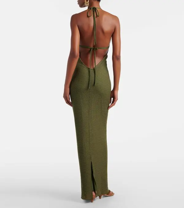 MONTCE Emma Crochet Maxi Dress - Green