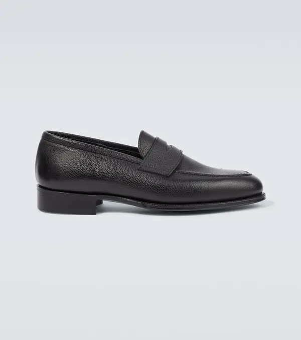 George Cleverley Bradley Ii Leather Penny Loafers - Black