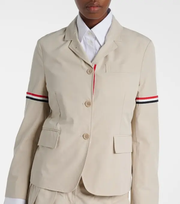 Thom Browne 4-bar Cotton Jacket - Beige