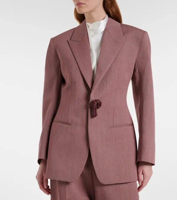 Bottega Veneta Wool And Linen-blend Blazer