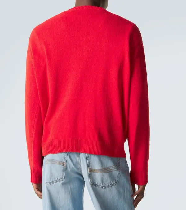A.PRESSE Ribbed Silk Buttoned Sweater
