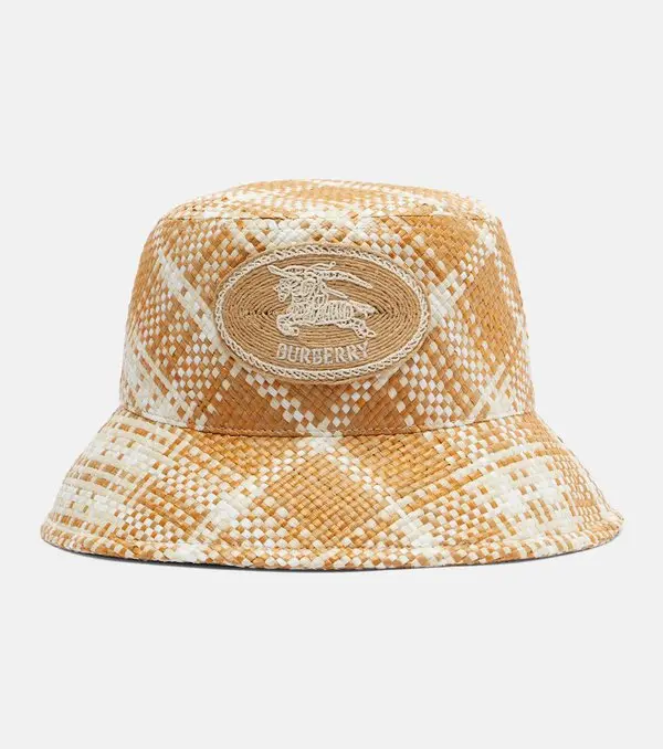 Burberry Raffia-effect Bucket Hat - Beige