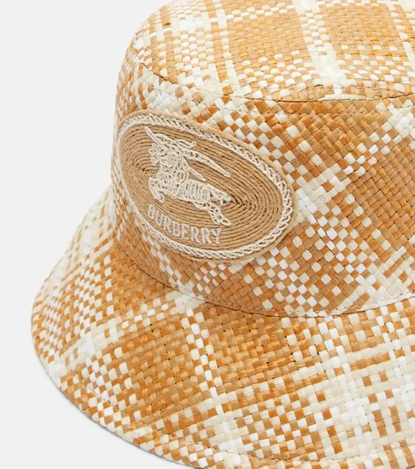 Burberry Raffia-effect Bucket Hat - Beige