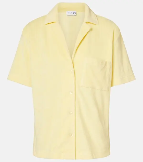 Hunza G Cotton Terry Resort Shirt - Yellow