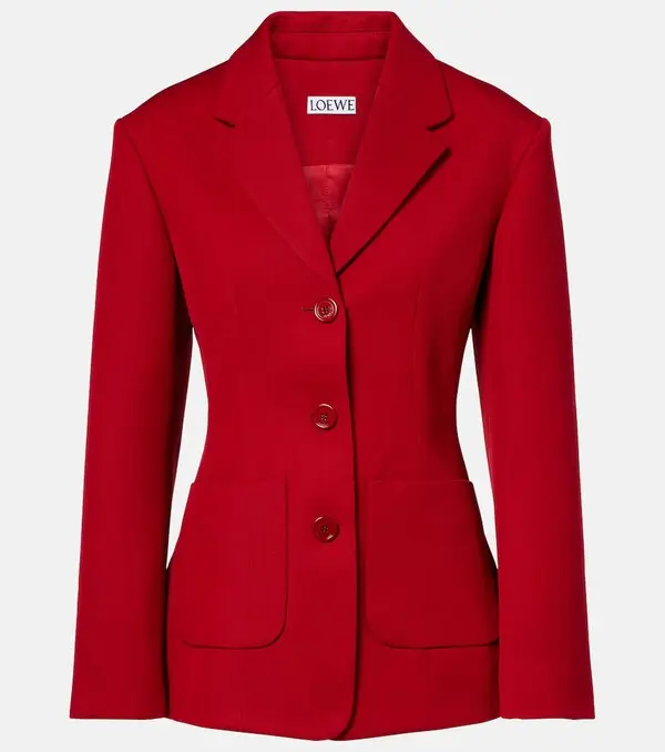 Loewe Wool-blend Blazer - Red