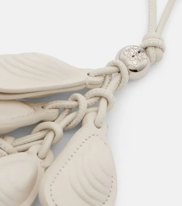Loewe Leather Bag Charm - White