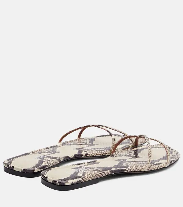Paris Texas Biarritz Snake-effect Leather Sandals