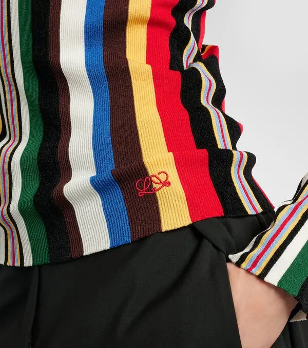 Loewe Striped Half-zip Sweater