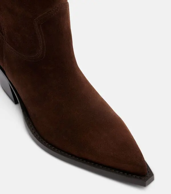 Paris Texas Dakota Suede Cowboy Boots - Brown