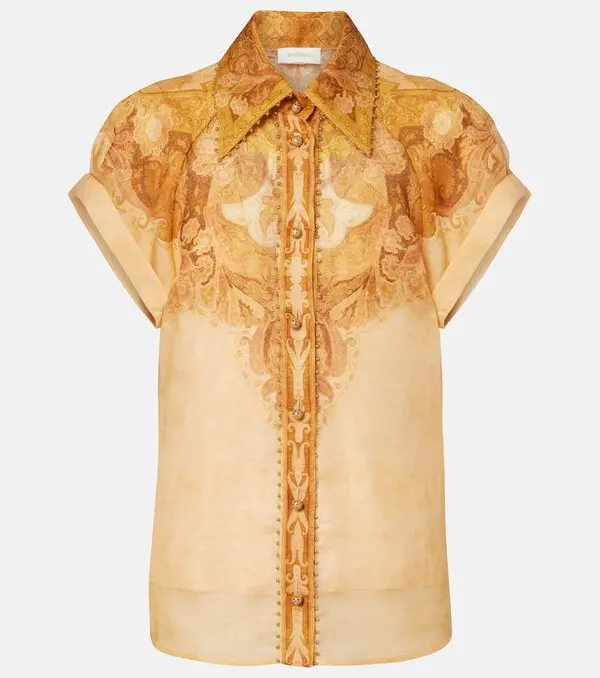 Zimmermann Como Paisley Linen And Silk Shirt