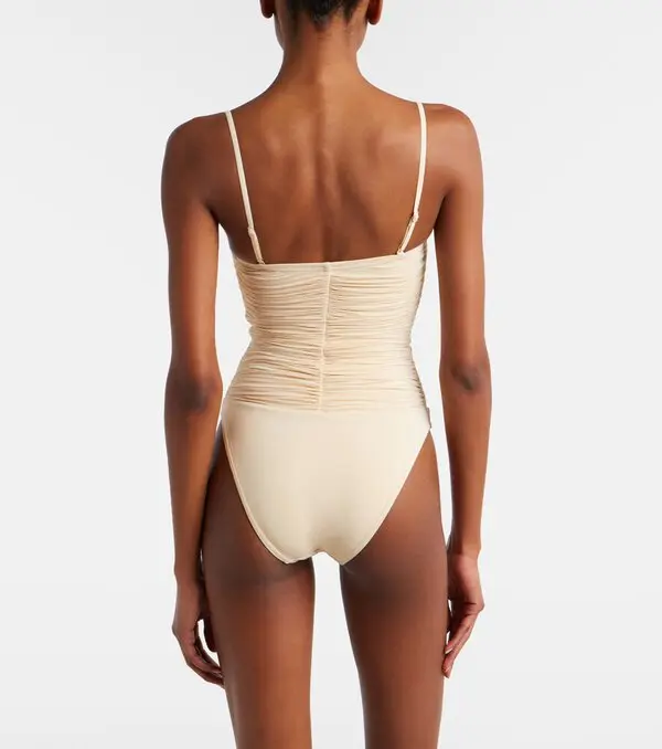Zimmermann Bow-detail Draped Swimsuit