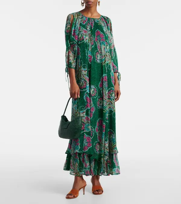 bridal dresses red and green Pamela Green Enchanting Ruffled Tiered Maxi Dress XL / Longer Ver. (Height above 155cm) main image 0