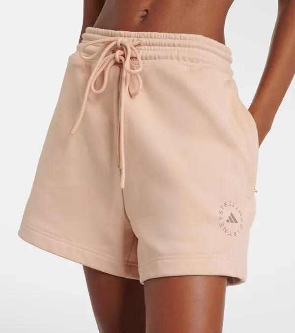 Adidas By Stella McCartney Logo Cotton Shorts - Pink
