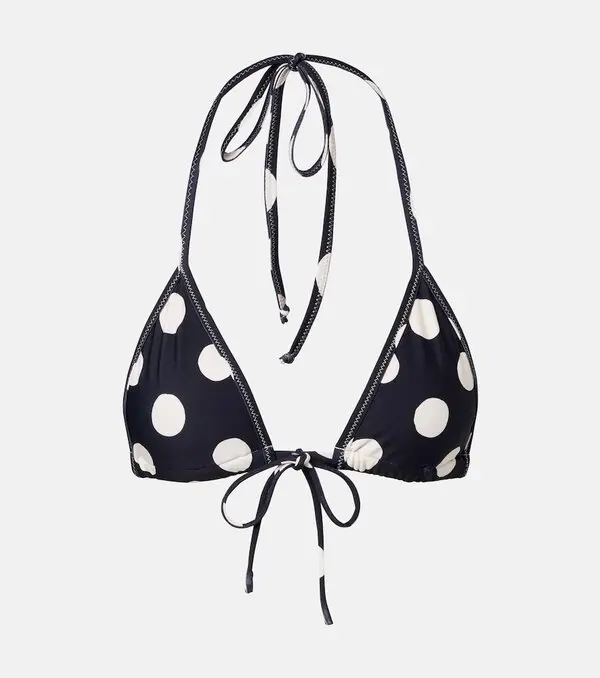 MONTCE Emma Polka-dot Bikini Top - Black