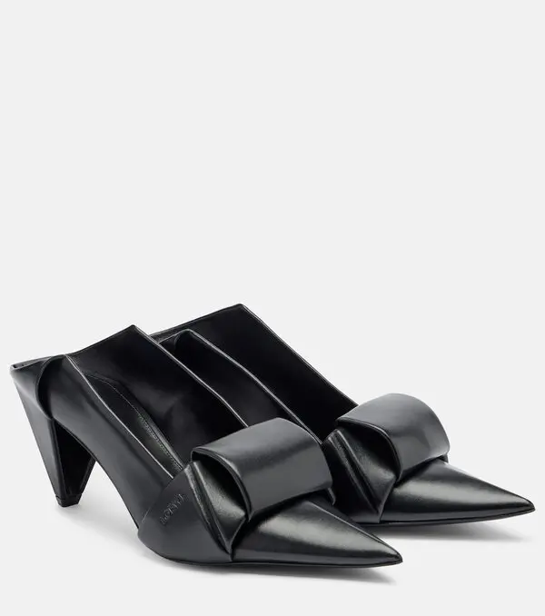 Loewe Leather Mules - Black