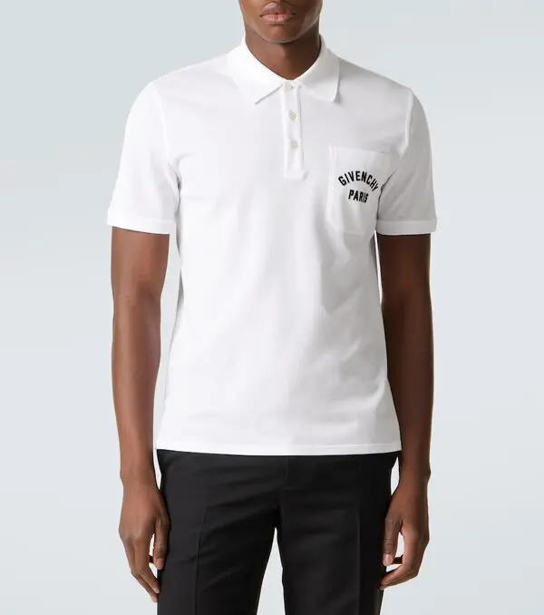 Givenchy Paris Cotton Piqu� Polo Shirt - White