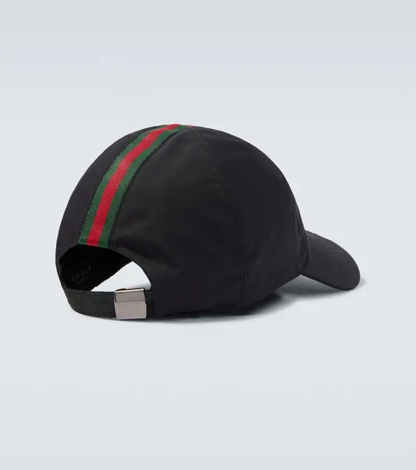 Gucci Web Stripe Baseball Cap - Black