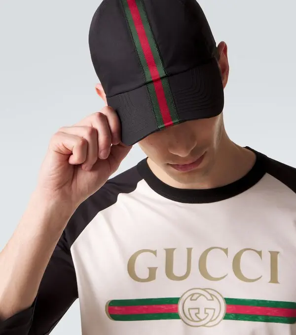 Gucci Web Stripe Baseball Cap - Black