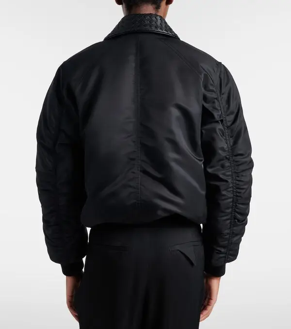 Bottega Veneta Intrecciato Leather-trimmed Blouson Jacket