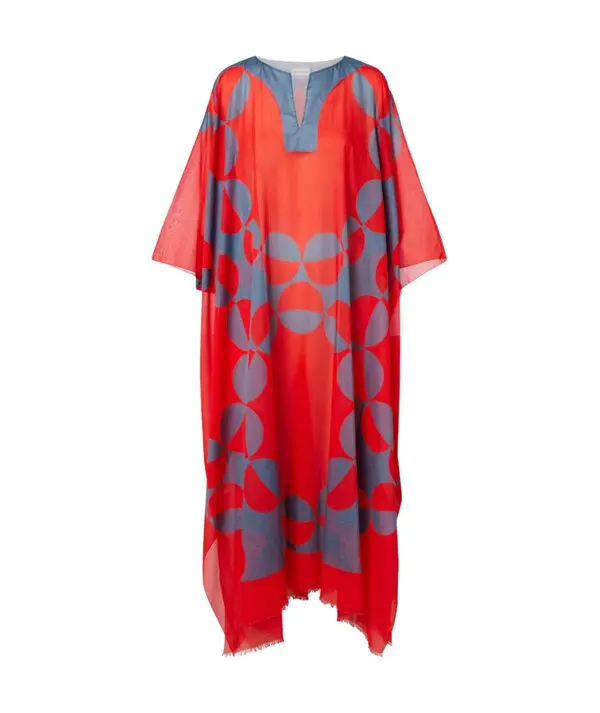 Dries Van Noten Printed Cotton Kaftan - Red