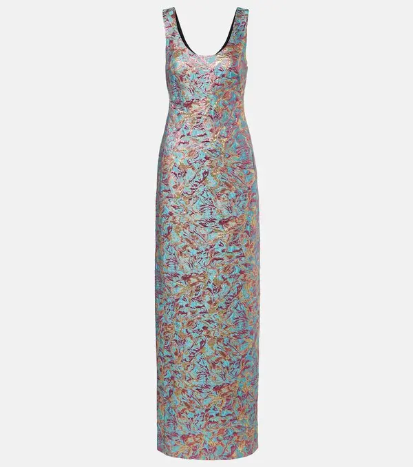 Dries Van Noten Brocade Maxi Dress - Multicoloured