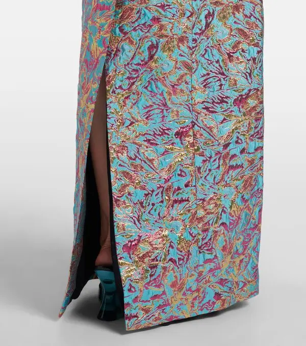 Dries Van Noten Brocade Maxi Dress - Multicoloured