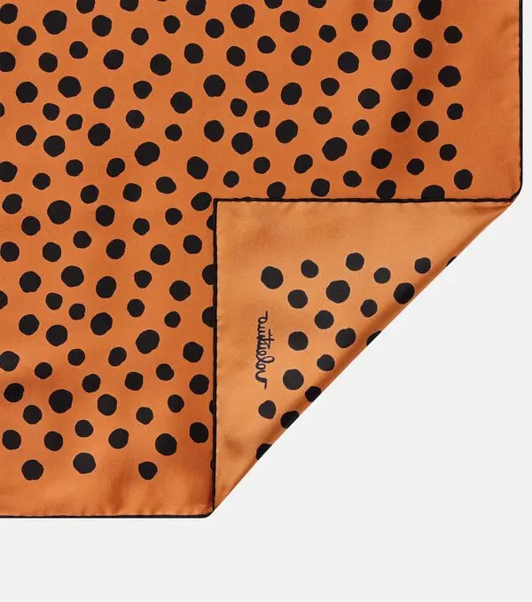 Valentino Garavani Polka-dot Silk Twill Scarf