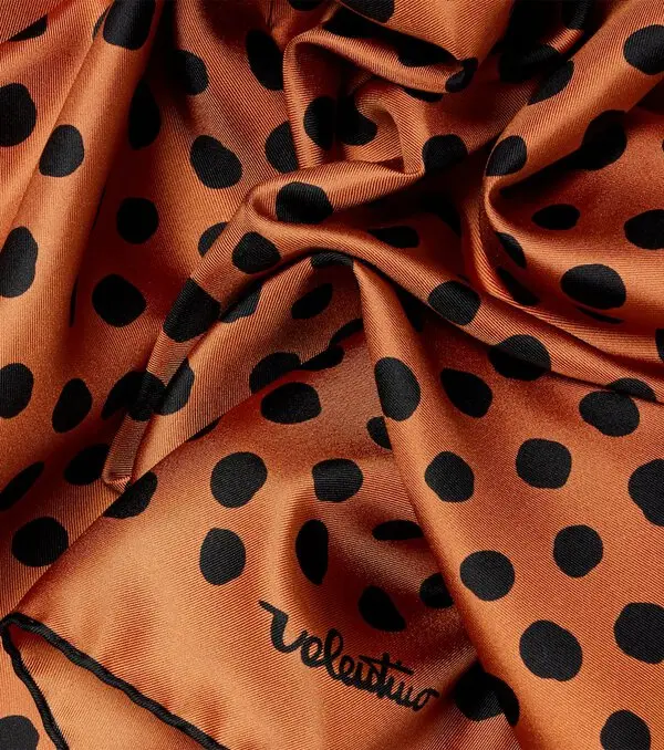Valentino Garavani Polka-dot Silk Twill Scarf