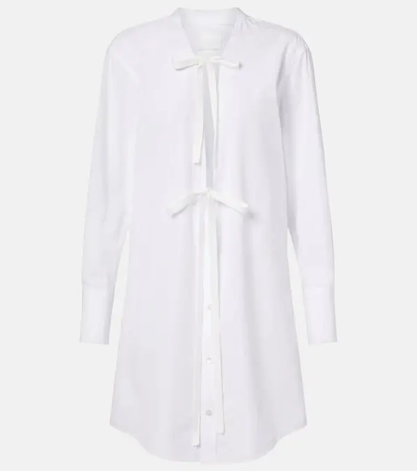 MAISON MARGIELA Cotton Poplin Shirt Dress - White