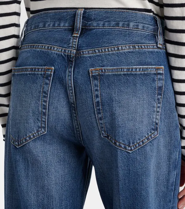 FRAME The Off Duty Stroll Wide-leg Jeans - Blue