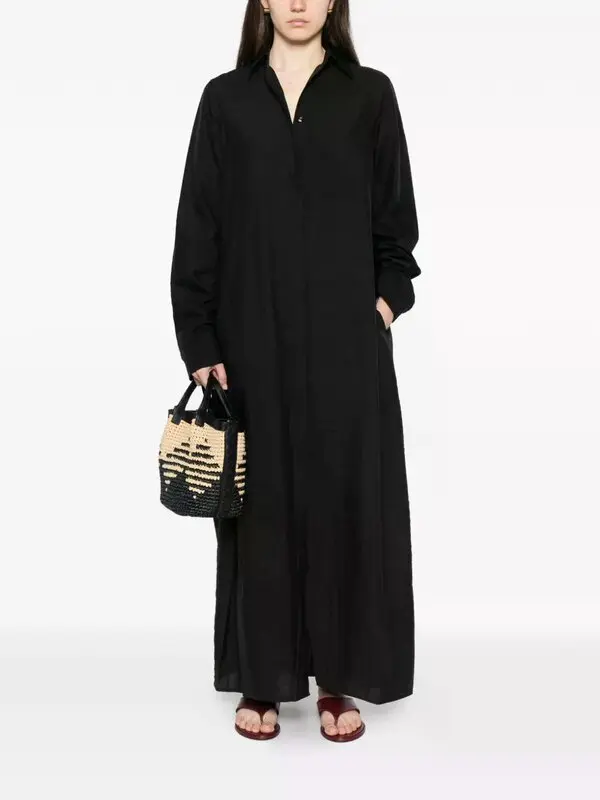 TOTEME Long-sleeve Shirt Dress - Black