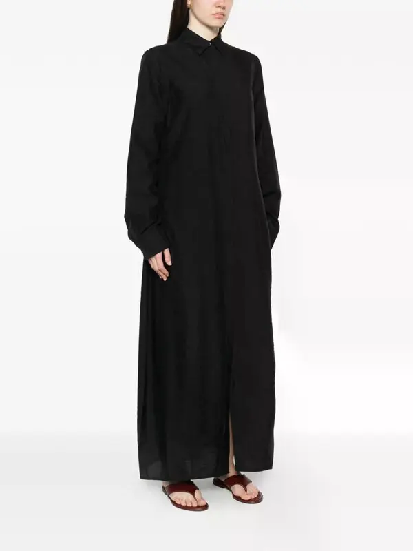 TOTEME Long-sleeve Shirt Dress - Black