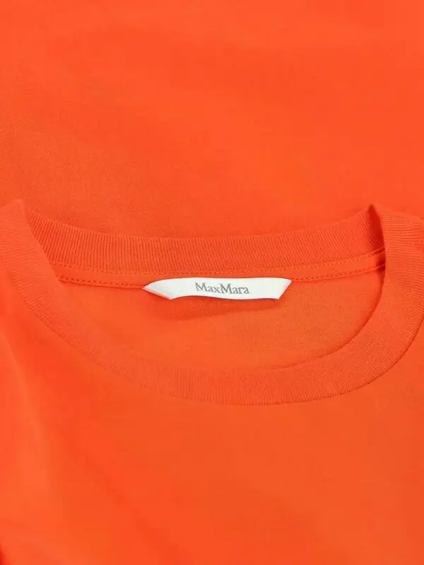 Max Mara Chest-pocket Embroidered Logo T-shirt - Orange