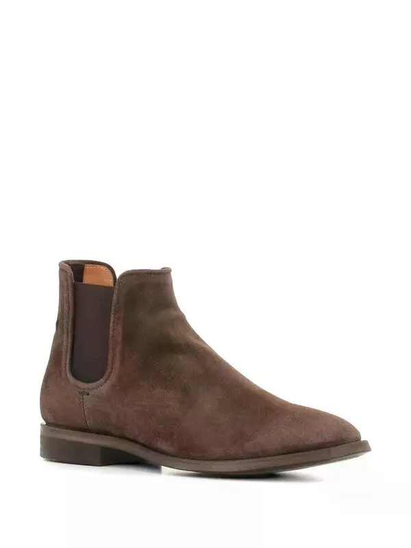 ALBERTO FASCIANI Flat-sole Chelsea Boots - Brown