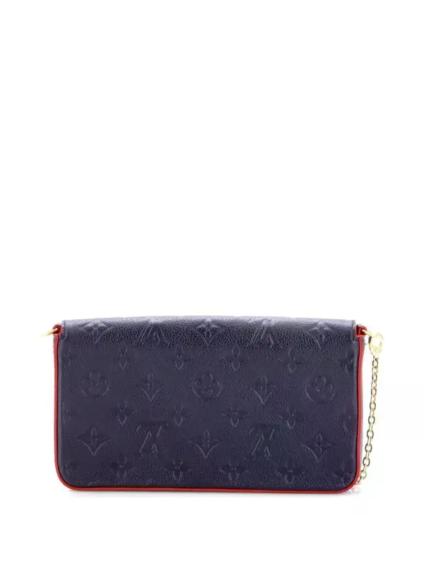 LOUIS VUITTON Felicie Pochette Monogram Empreinte Leather - Blue