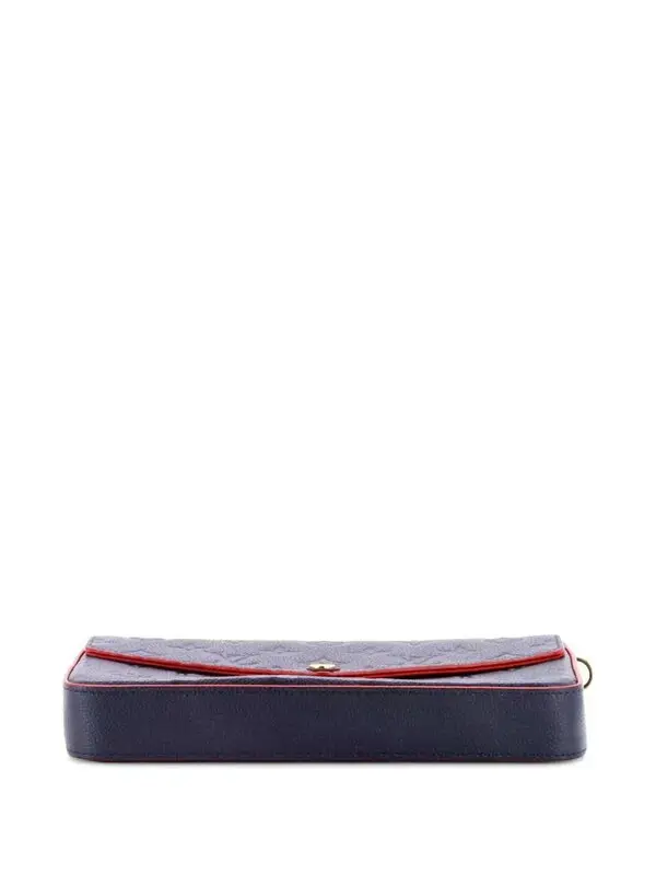 LOUIS VUITTON Felicie Pochette Monogram Empreinte Leather - Blue