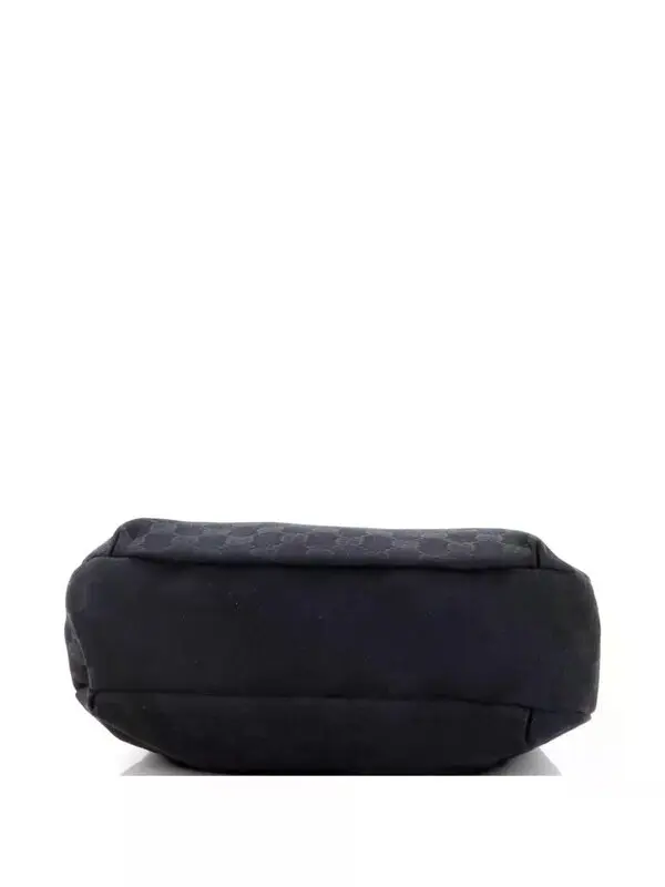 Gucci Web Gg Canvas Medium Hobo Bag - Black