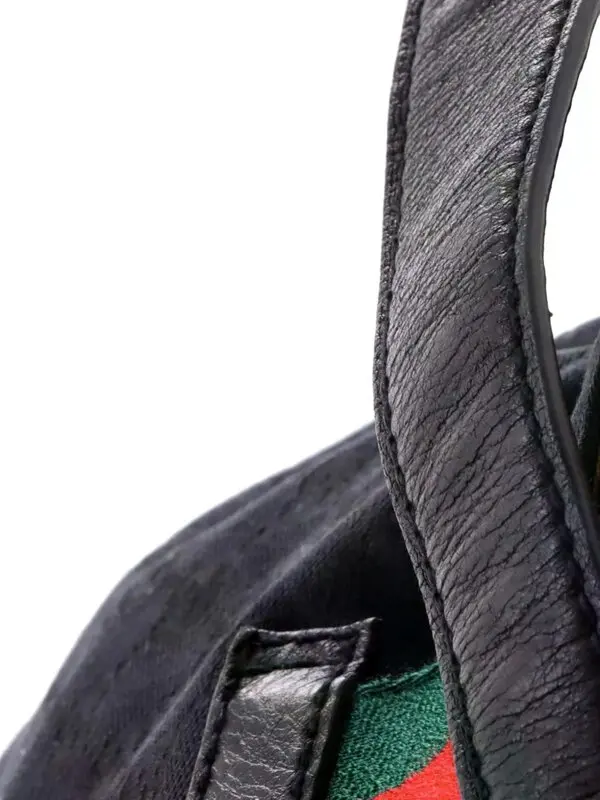 Gucci Web Gg Canvas Medium Hobo Bag - Black