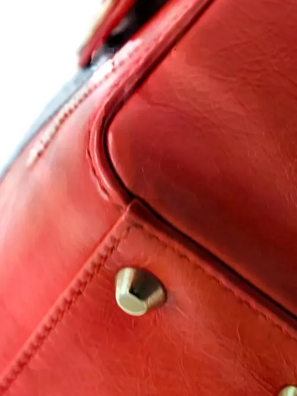 Dior Lady Chain Bag Beaded Leather Mini Shoulder Bag - Red