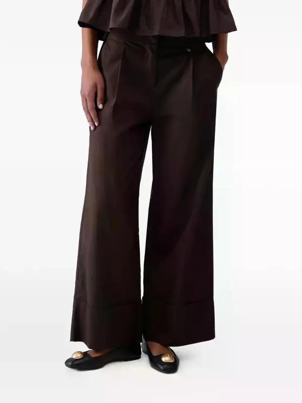 Liu Jo Logo-plaque Flared Trousers