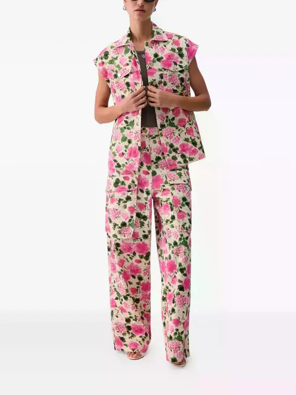 Liu Jo Floral Print Cotton Gilet