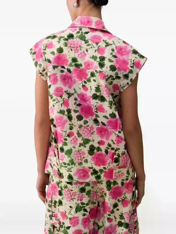 Liu Jo Floral Print Cotton Gilet